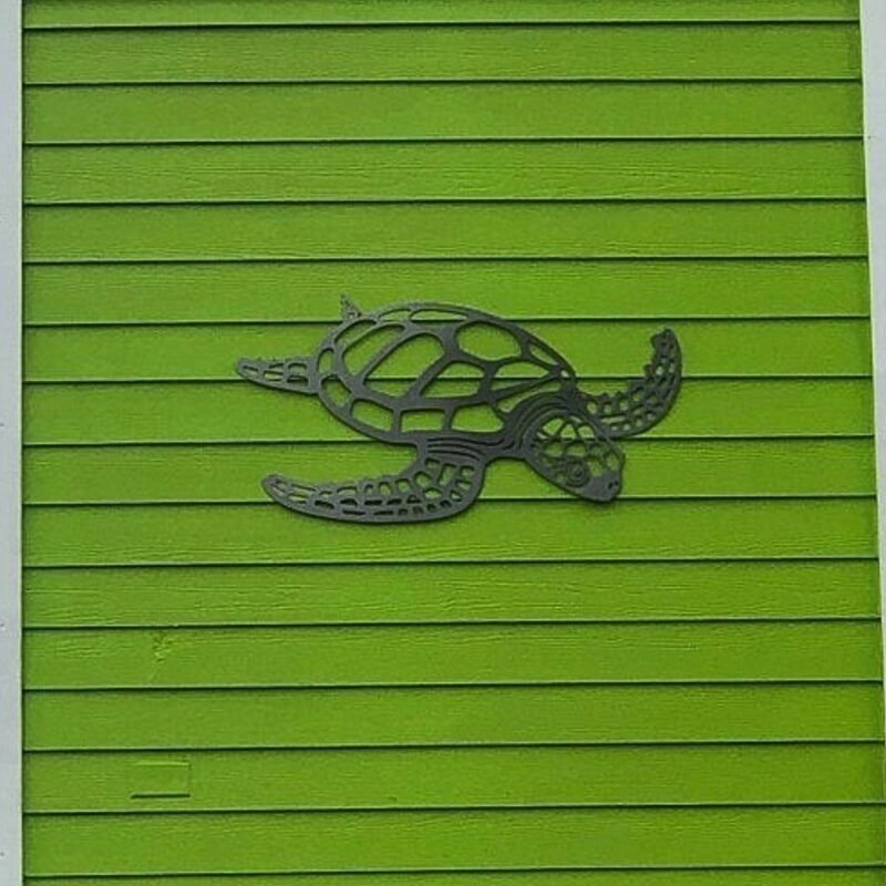 Metal Sea Turtle Wall Art Beach Theme Indoor Decor Ornament - Free ...